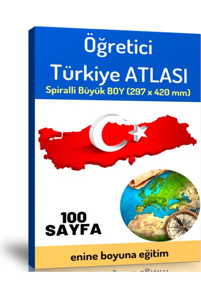 Enine Boyuna Eğitim Öğretici Büyük Boy Türkiye Atlası (100 Seçilmiş Harita) Enine Boyuna Eğitim Öğretici Büyük Boy Türkiye Atlası (100 Seçilmiş Harita)