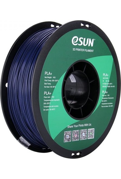 Esun - Pla+ Filament 1.75 mm Koyu Mavi (Dark Blue) Esun - Pla+ Filament 1.75 mm Koyu Mavi (Dark Blue)