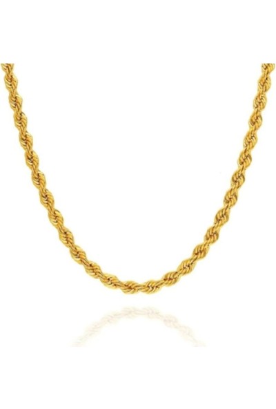 X-lady Accessories Altın Kaplama Burgu Zincir Kolye