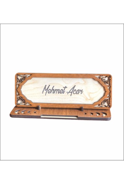 Hediyelza Hediyelza Kişiye Özel Ahşap Masa Üstü Isimlik-Kahverengi Hediyelza Hediyelza Kişiye Özel Ahşap Masa Üstü Isimlik-Kahverengi