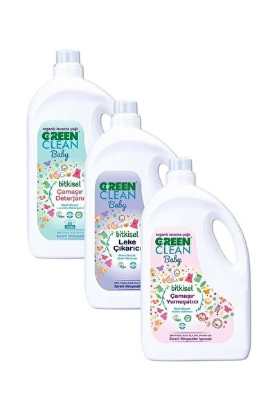 Green Clean Baby Çamaşır Deterjanı 2.75 Lt Yumuşatıcı 2.75 Lt Leke Çıkarıcı 2.75 Lt Green Clean Baby Çamaşır Deterjanı 2.75 Lt Yumuşatıcı 2.75 Lt Leke Çıkarıcı 2.75 Lt