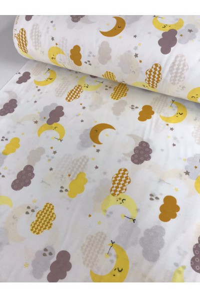 Pamuklu Bebek ve Çocuk Lastikli Çarşaf Sarı Tatlı Bulutlar 60X120 Pamuklu Bebek ve Çocuk Lastikli Çarşaf Sarı Tatlı Bulutlar 60X120