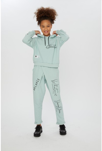 Little Star Kız Çocuk Kapşonlu Eşofman Takımı
