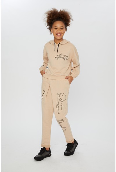 Little Star Kız Çocuk Kapşonlu Eşofman Takımı