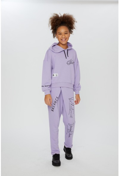 Little Star Kız Çocuk Kapşonlu Eşofman Takımı