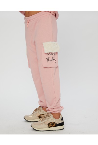 Little Star Kız Çocuk Kürklü Cepli Eşofman Altı