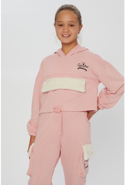 Little Star Kız Çocuk Peluş Kapaklı Sweatshirt