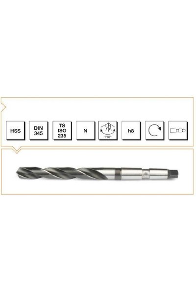 MTE Makina Takım 31.5 mm Mors Konik Saplı Maktap Ucun Hss Dın 345 MTE Makina Takım 31.5 mm Mors Konik Saplı Maktap Ucun Hss Dın 345