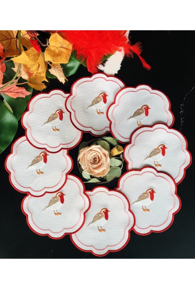 Giqu Home Interiors Kokteyl Peçetesi Kuş Desen 4 Adet Giqu Home Interiors Kokteyl Peçetesi Kuş Desen 4 Adet