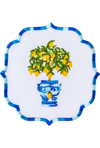 Giqu Home Interiors Kokteyl Peçetesi Limon Ağacı Desen 4 Adet Giqu Home Interiors Kokteyl Peçetesi Limon Ağacı Desen 4 Adet