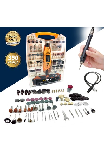 Stilmax German 350 Parça 450 Watt 6 Kademe Devir Ayarlı Hobi Gravür Zımpara Taşlama Makinesi + Şaft Stilmax German 350 Parça 450 Watt 6 Kademe Devir Ayarlı Hobi Gravür Zımpara Taşlama Makinesi + Şaft