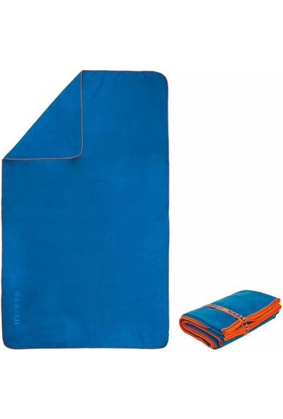 Nabaiji Mikrofiber Havlu Mavi-Turuncu 65 x 90 cm