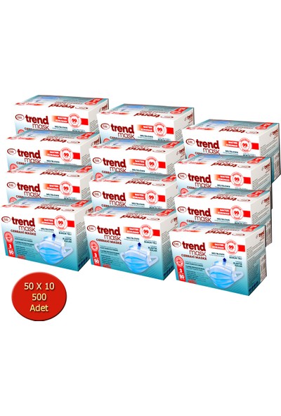 Trend Mask Trendmask Cerrahi Maske 10 X 50'Li Kutu Trend Mask Trendmask Cerrahi Maske 10 X 50'Li Kutu