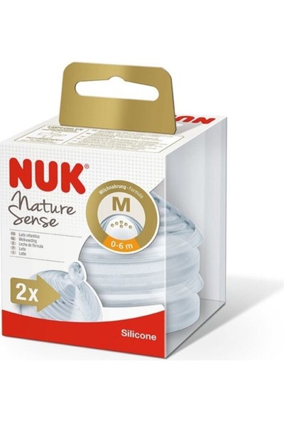 Nuk Nature Sense Biberon Emziği Silikon 6-18 Ay (S) 2li Nuk Nature Sense Biberon Emziği Silikon 6-18 Ay (S) 2li