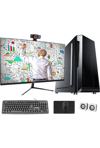 Turbox HomeWork X i5 650 8GB 128GB SSD 23.8'' Webcam + Hoparlör Masaüstü Ofis Set Pc Bilgisayarı Turbox HomeWork X i5 650 8GB 128GB SSD 23.8'' Webcam + Hoparlör Masaüstü Ofis Set Pc Bilgisayarı