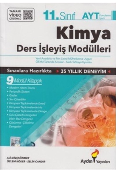 Aydın Yayınları 11. Sınıf Kimya Konu Anlatım Ders Işleyiş Modülleri 2022 Aydın Yayınları 11. Sınıf Kimya Konu Anlatım Ders Işleyiş Modülleri 2022