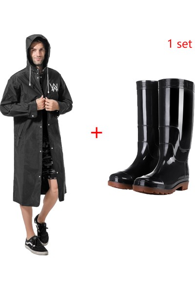 Sakuraa Erkek Eva Uzun Yağmurluk -Yağmur Botu Xl&43 (Yurt Dışından)