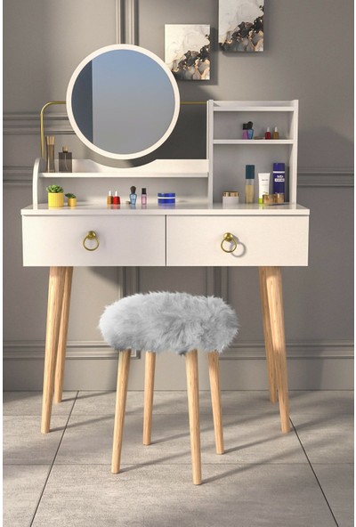 Deco A Life Royal Makyaj Masası ve Puf Ayna Dahil Deco A Life Royal Makyaj Masası ve Puf Ayna Dahil