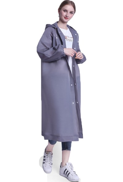 Sakuraa Bayan Ipli Hafif Eva Yağmurluk Gri (Yurt Dışından)