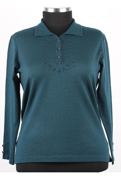 Perla Triko Büyük Beden Anne Triko Bluz Perla Triko Büyük Beden Anne Triko Bluz