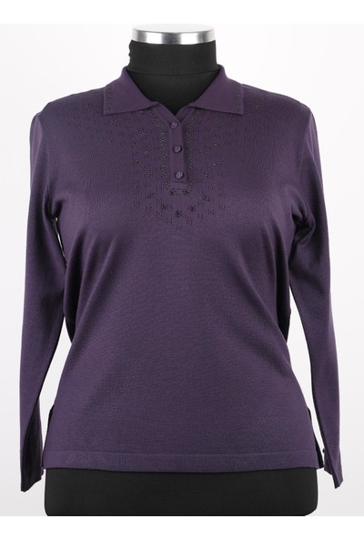 Perla Triko Büyük Beden Anne Triko Bluz Perla Triko Büyük Beden Anne Triko Bluz