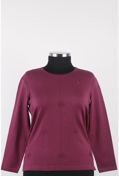 Perla Triko Büyük Beden Anne Triko Bluz Perla Triko Büyük Beden Anne Triko Bluz