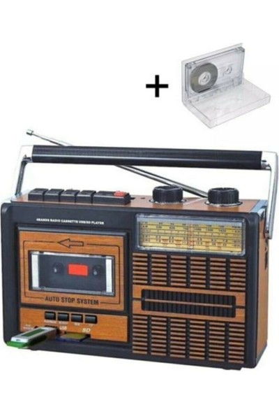 Whitetech Kaset Çalarlı Bluetooth Usb+Sd+Fm Radyo + 90'lık Boş Kaset FP-319BT