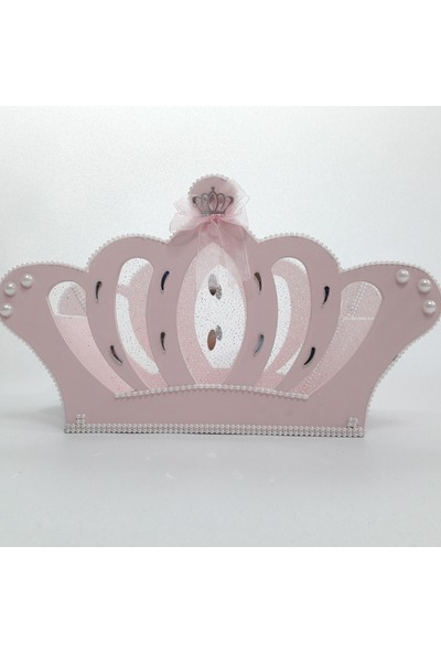 Apaydın Ahşap Kral Tacı Bebek Şekeri Sepeti Hediyelik Sepet Pembe Apaydın Ahşap Kral Tacı Bebek Şekeri Sepeti Hediyelik Sepet Pembe