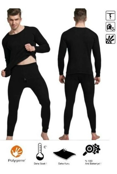 Anka Shop Motosiklet Thermotex Hafif Içlik Ergonomik Vücudu Saran Termal Alt Üst Takım Siyah Motor Iç Giyim