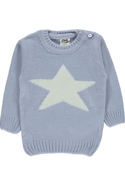 Civil Baby Erkek Bebek Kazak 6-18 Ay Mavi
