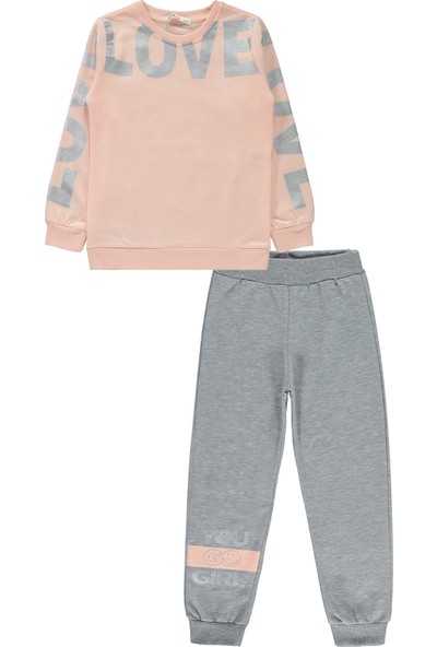 Civil Girls Kız Çocuk Eşofman Takımı 6-9 Yaş Somon