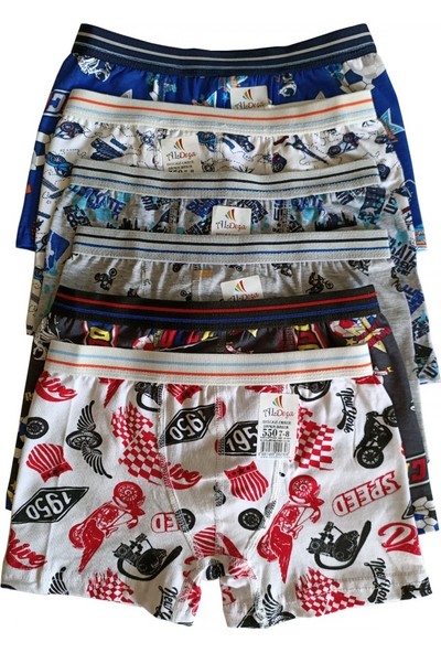 Aldeza Desenli Erkek Çocuk Baxer 12 Li Paket