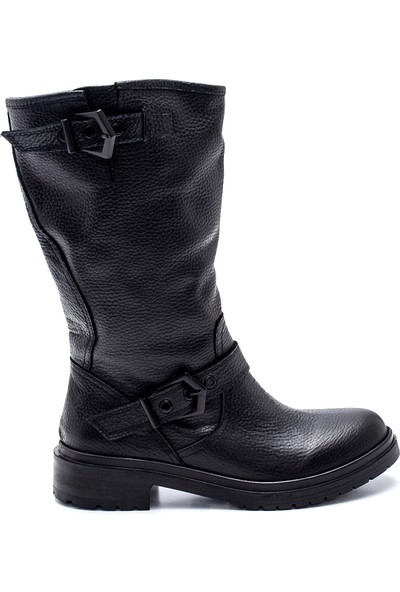 Derimod Kadın Deri Tokalı Çizme