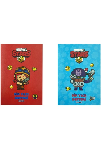 Gıpta A4 Brawl Star Karton Kapak Dik Yazı Defteri 40 Yaprak 2'li Gıpta A4 Brawl Star Karton Kapak Dik Yazı Defteri 40 Yaprak 2'li