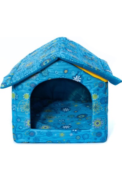 Bebebebek Nazar Boncuk Desenli Su Gecirmez Kedi Kulubesi