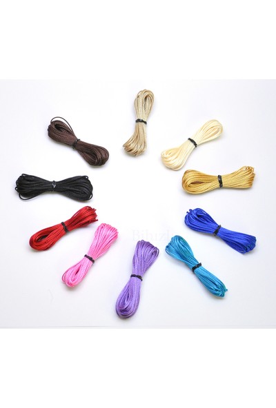 Bihızlı 3 Metre Makrome Örgülü Bileklik Ipi 10 Adet