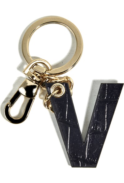 Desa Kırmızı V Harfi Deri Anahtarlık