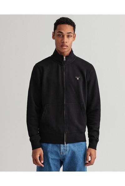 Gant Erkek Siyah Fermuarlı Sweatshirt 2048004.5
