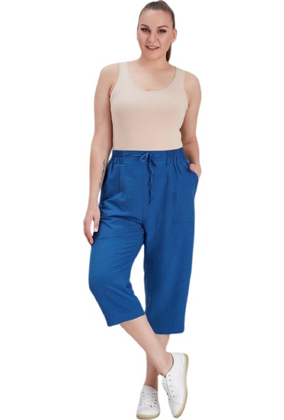 Günay Kadın Kapri RG1611 Elastik Bel Diz Altı Spor Cep