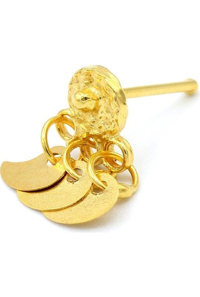 Akyüz Gümüş Yöresel El Işi Üç Pullu Telkari Altın Hızma 061