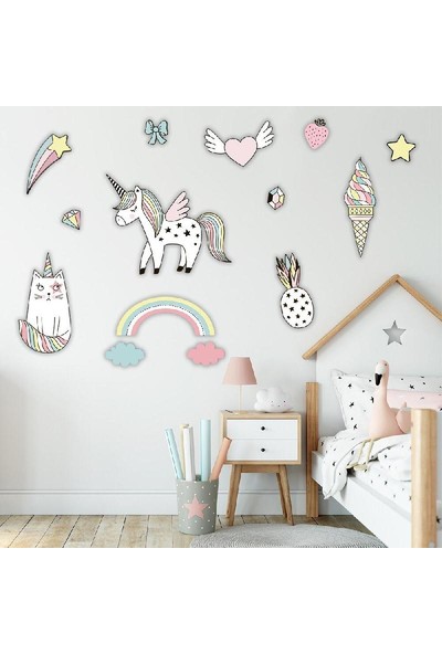 İnstababyrooms Mutlu Unicorn Model 001 Ahşap Set
