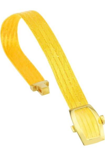 Mia Vento Klasik Düz Toka Altın Kaplama 5 Sıra Gümüş Trabzon Hasırı Bileklik