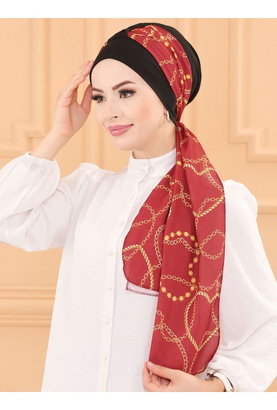 Tofisa Desenli Bone - Bordo - Tofisa