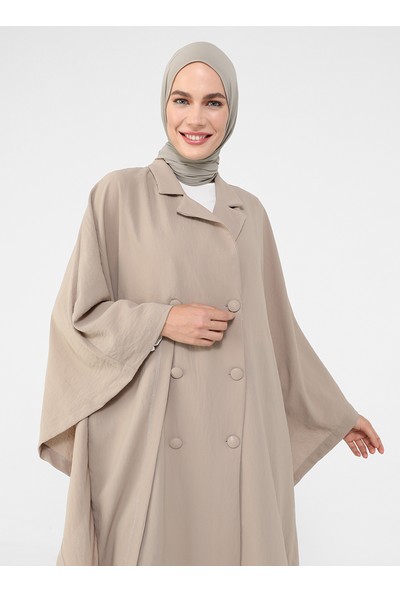 Refka Düğme Detaylı Aerobin Kap - Taş - Refka Woman