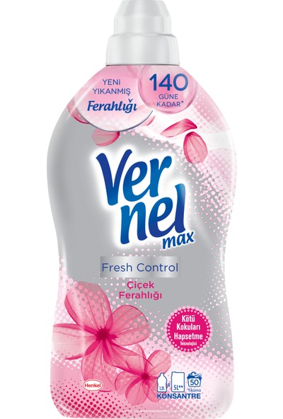 Vernel Max Konsantre Çamaşır Yumuşatıcısı Fresh Control Çiçek Ferahlığı 1,2 lt Vernel Max Konsantre Çamaşır Yumuşatıcısı Fresh Control Çiçek Ferahlığı 1,2 lt