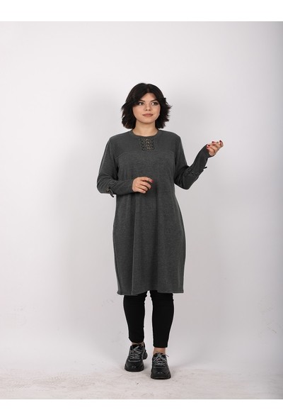 Prive Butik Büyük Beden Kadın Tunik 46 Yeşil