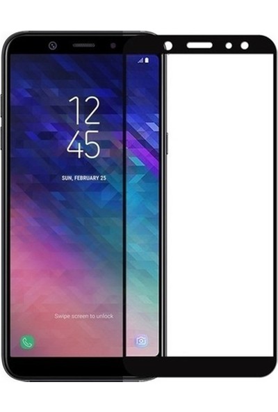 Cepaxesuar Samsung Galaxy A6 Tam Ekran Koruyucu Cam