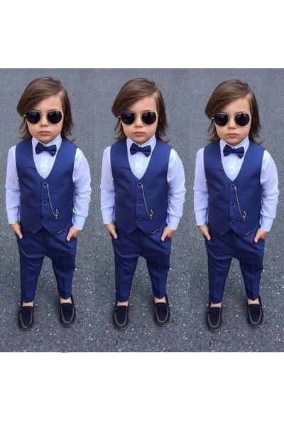 Terry Yeleklı 4 Parca Erkek Çocuk Takım Elbise