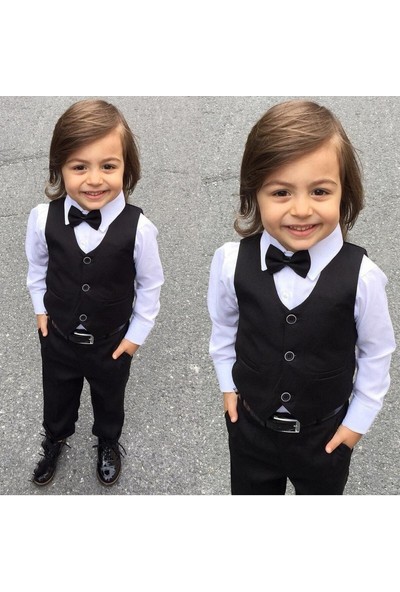 Terry Yeleklı 4 Parca Erkek Çocuk Takım Elbise