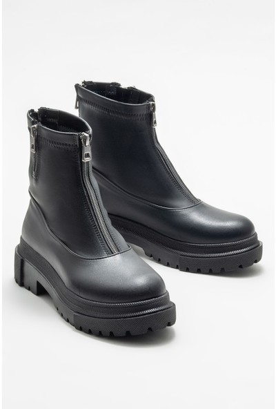 Elle Shoes Siyah Kadın Günlük Düz Bot